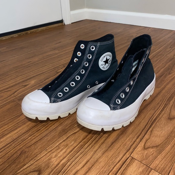 Converse | Shoes | Converse Black And White Chunky Sole Sneakers | Poshmark